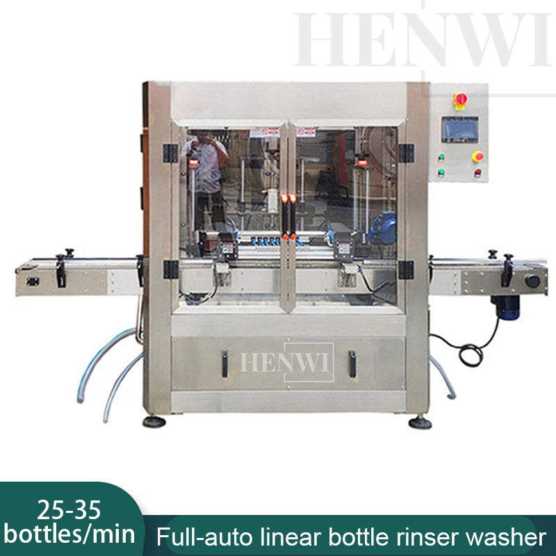 Henwi HWAM-Full-Auto Linear Model Bottle Rinser Washer Plastic Bottle ...